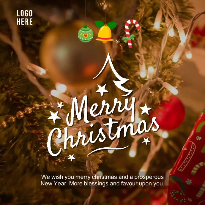 Plantilla de Merry Christmas Video Poster Template | PosterMyWall