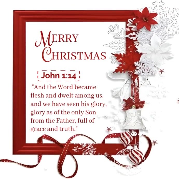 Copy of Merry Christmas white and red Post | PosterMyWall