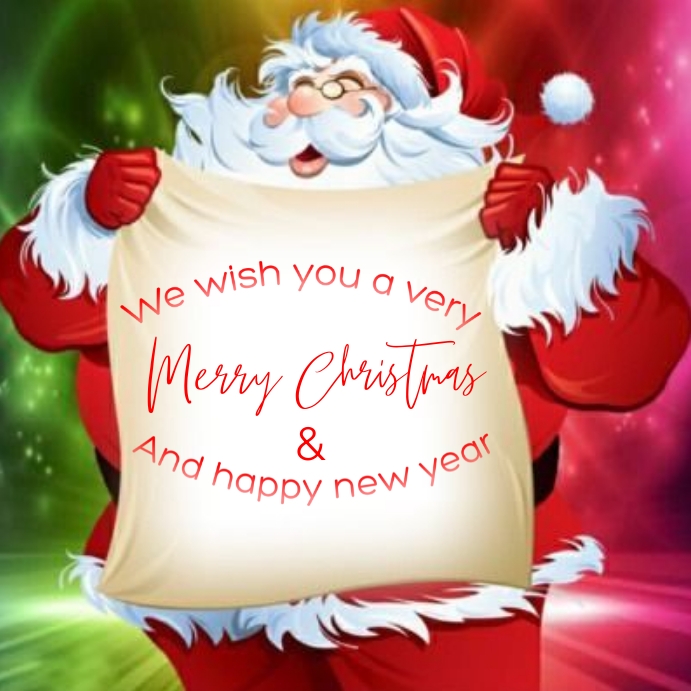 Merry Christmas wish card Template | PosterMyWall