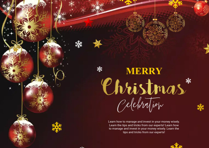 Plantilla de Volante de Deseos de Feliz Navidad | PosterMyWall