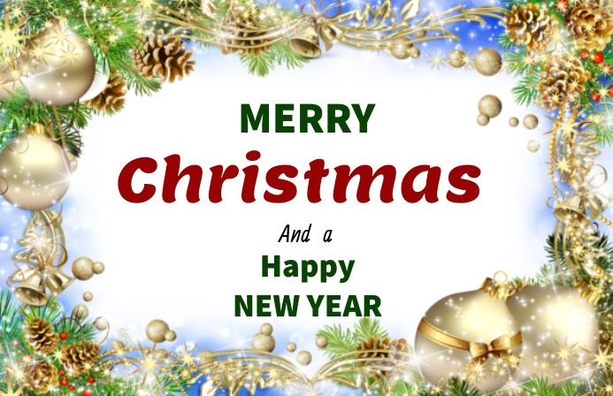 Merry Christmas Wishes Banner Template | PosterMyWall