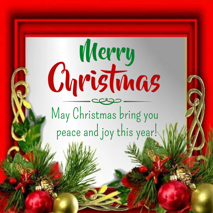 Merry Christmas Wishes Card Template | PosterMyWall