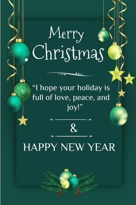 Merry Christmas Wishes Card Template | PosterMyWall
