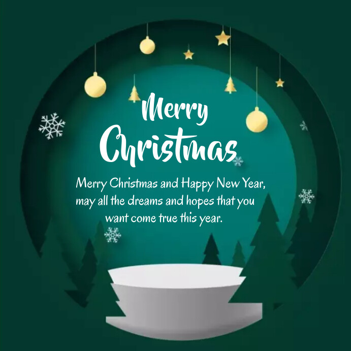 Merry Christmas Wishes Card Template | PosterMyWall