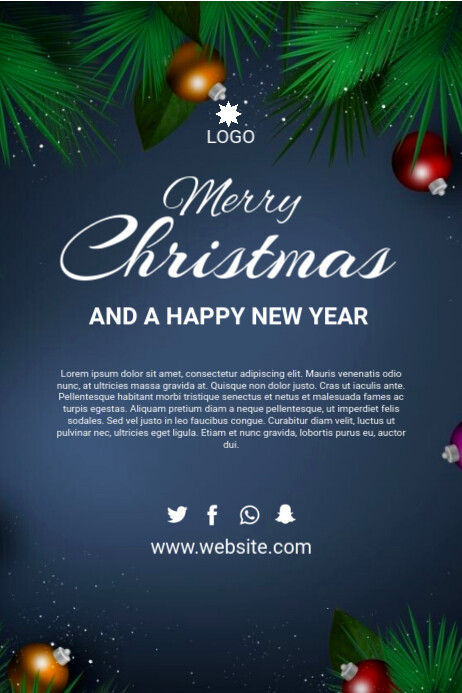 Copy of Merry Christmas wishes design | PosterMyWall