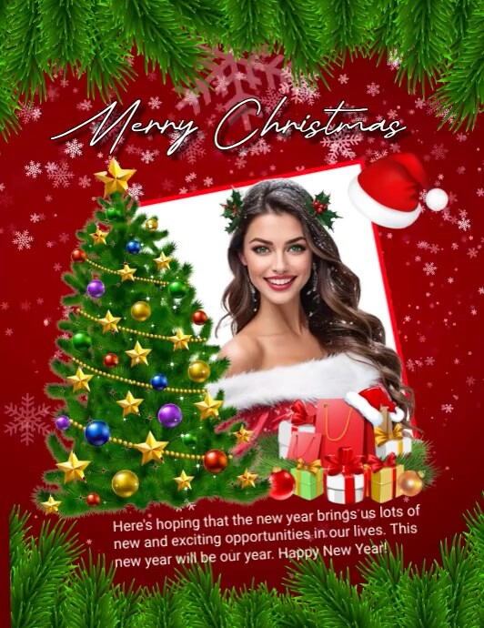 merry christmas wishes design template for so | PosterMyWall