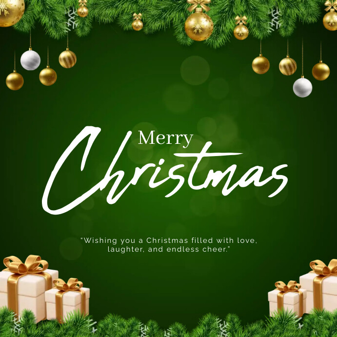 Plantilla de Merry Christmas wishes post for Instagram | PosterMyWall