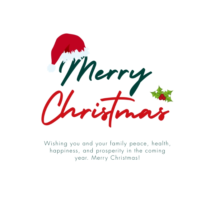 Copy of Merry Christmas wishes post for Instagram | PosterMyWall