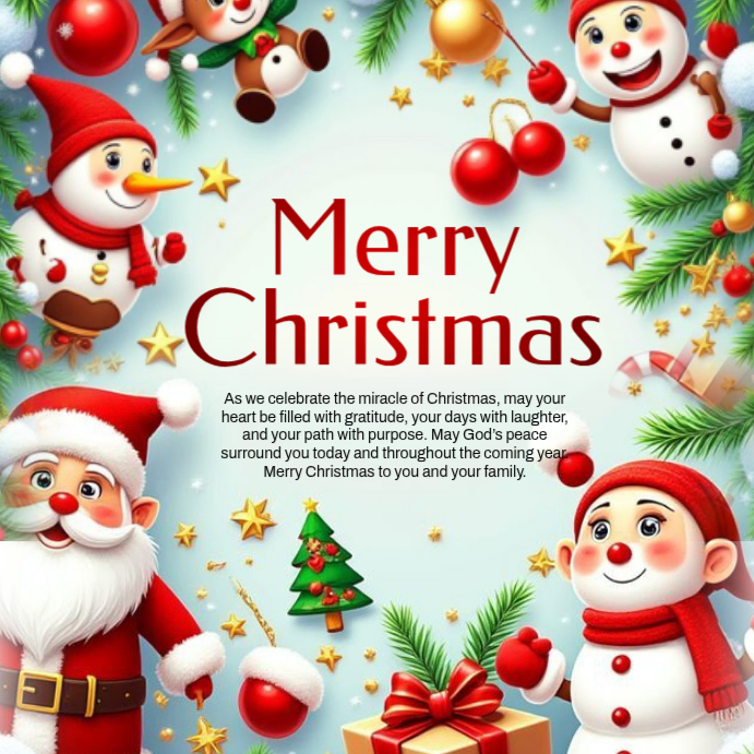 Merry Christmas wishes template | PosterMyWall
