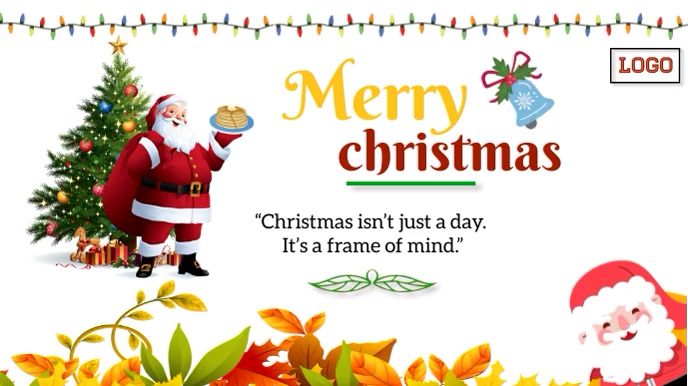 Merry Christmas Wishing Card Digital Display Template | PosterMyWall