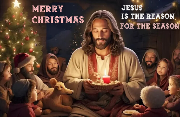 Merry Christmas with Jesus template | PosterMyWall