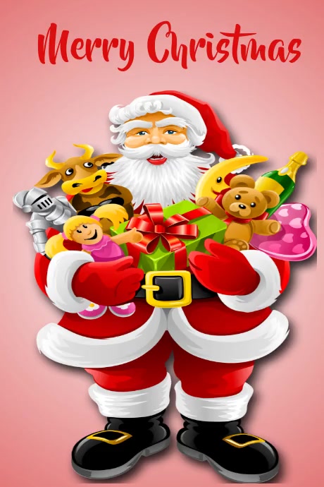 merry christmas with Santa Template | PosterMyWall