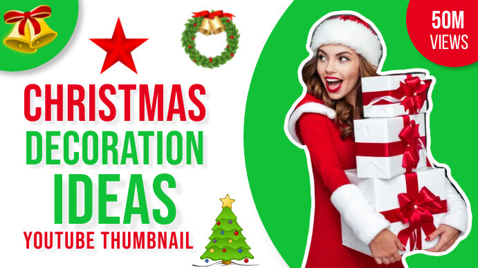 Merry Christmas Youtube thumbnail Templates | PosterMyWall