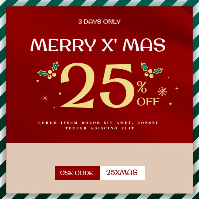 Merry X' Mas Sale Template | PosterMyWall