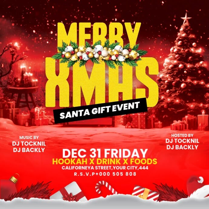 merry xmas party Template | PosterMyWall