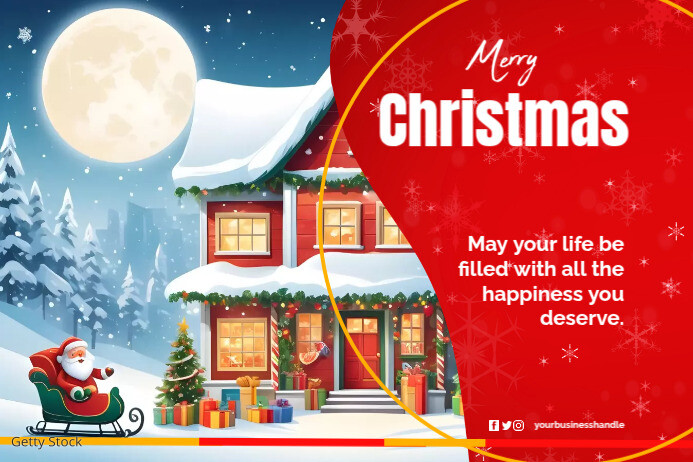 MerryMerry Christmas Greetings Template | PosterMyWall