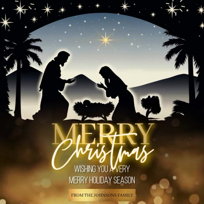 Mery Christmas Baby Jesus Manger Video Template | PosterMyWall