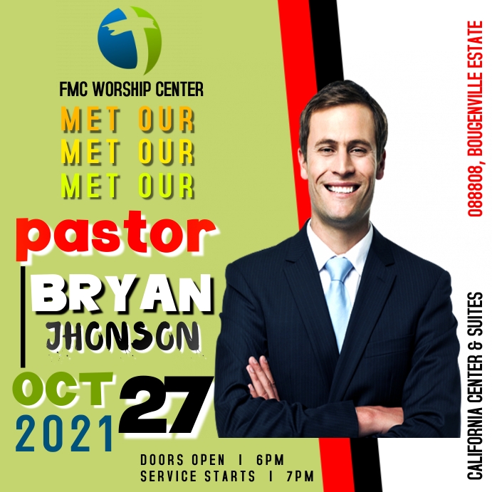 Plantilla de Met Our Pastor | PosterMyWall