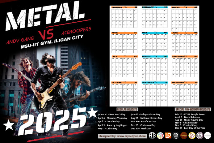 Metal Calendar Poster Template | PosterMyWall