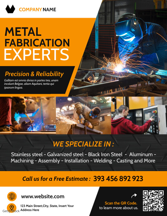 Copy of metal welding and fabrication experts adverti | PosterMyWall