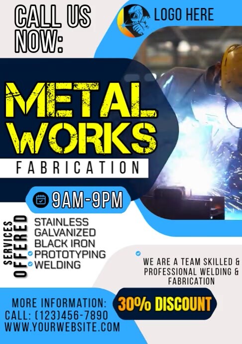 Metal Work Fabrication Welding Template | PosterMyWall