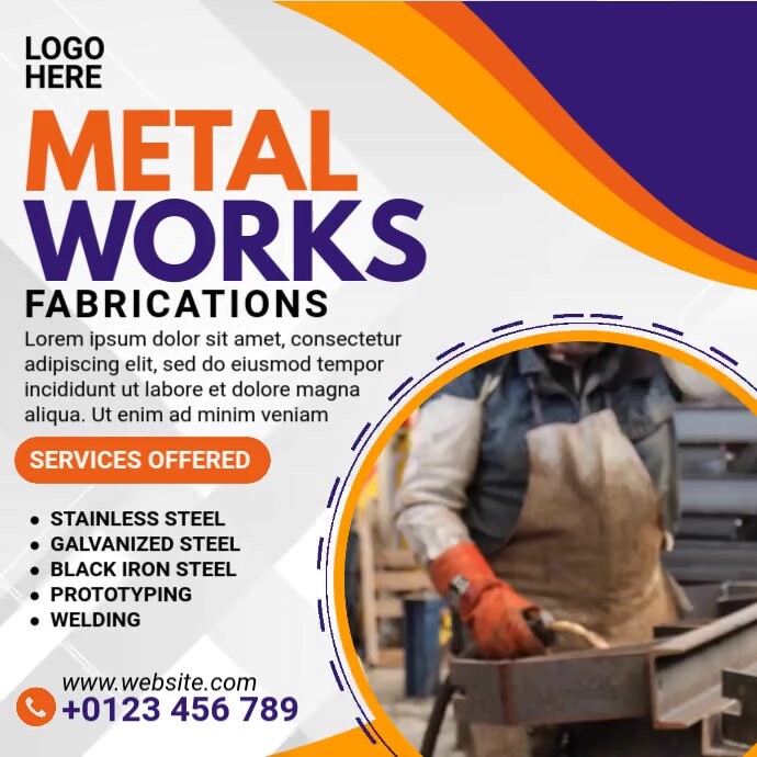 Metal Works Fabrication Template | PosterMyWall