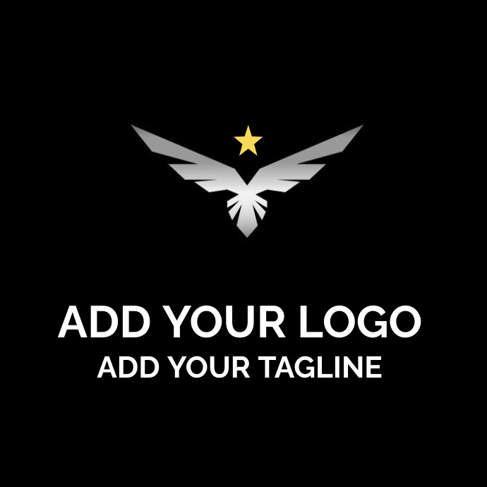 Metallic logo/vector logo/metal PNG/Eagle log Template | PosterMyWall