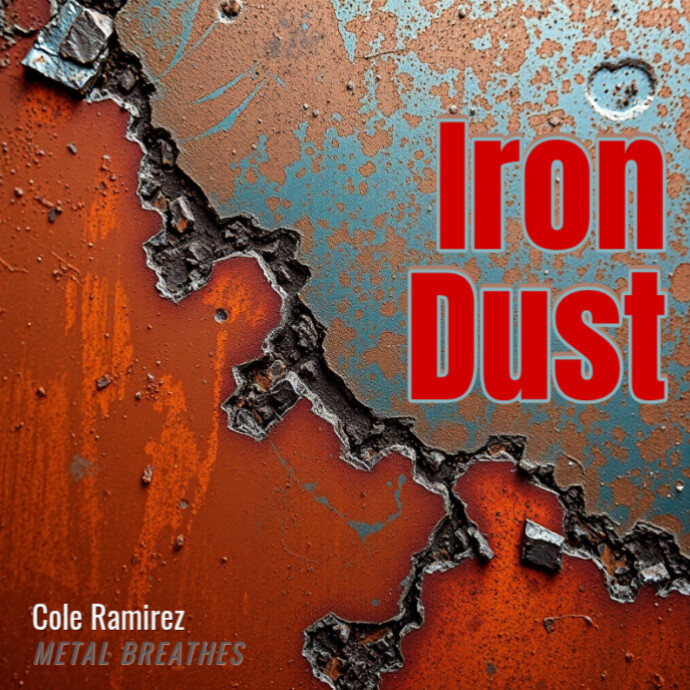 Copy of Metallic rust plaster grunge music cover with freestyle texture ...