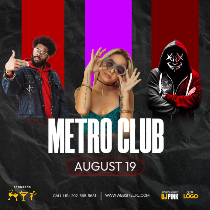 Metro Club Party Template | PosterMyWall