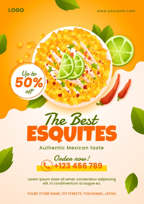 MEXICAN FOOD Template | PosterMyWall