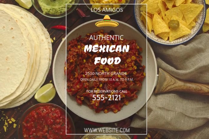 MEXICAN FOOD VIDEO TEMPLATE | PosterMyWall