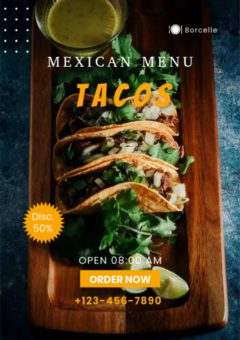 mexican menu template | PosterMyWall