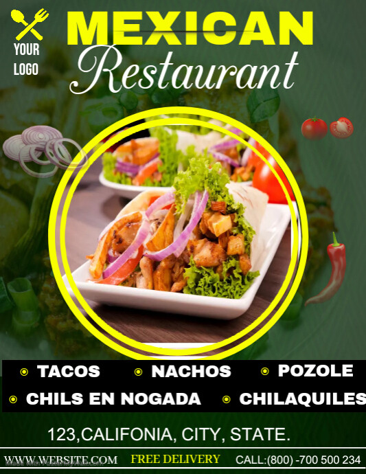 mexican restaurant flyer template design | PosterMyWall