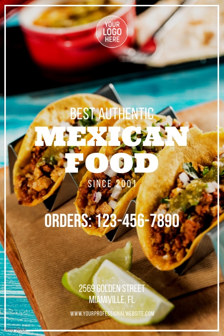 Mexican Restaurant Poster Template | PosterMyWall