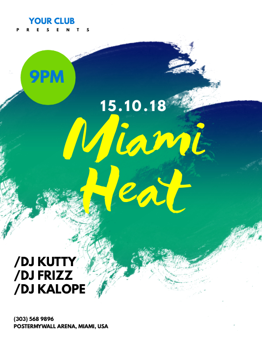 Copy of Miami Heat Flyer Template | PosterMyWall
