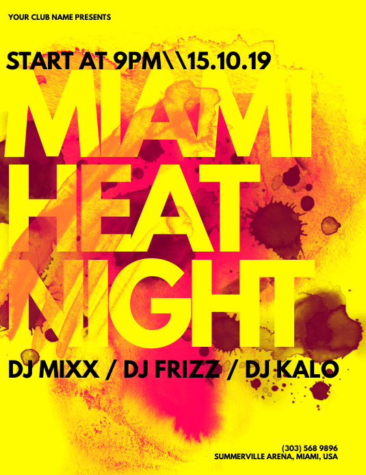 Miami Heat Flyer Template | PosterMyWall