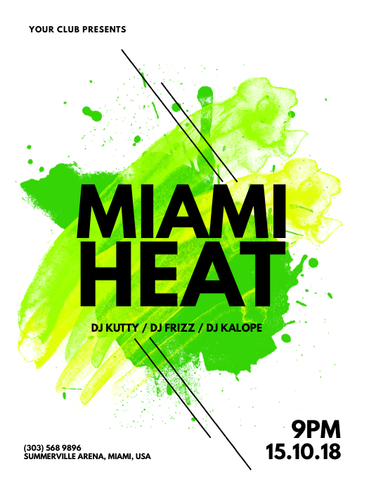 Copy of Miami Heat Flyer Template | PosterMyWall