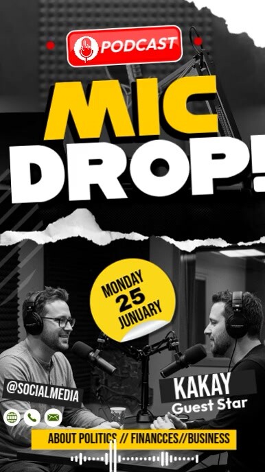 Copy of Mic Drop: Talk Loudly Now | PosterMyWall