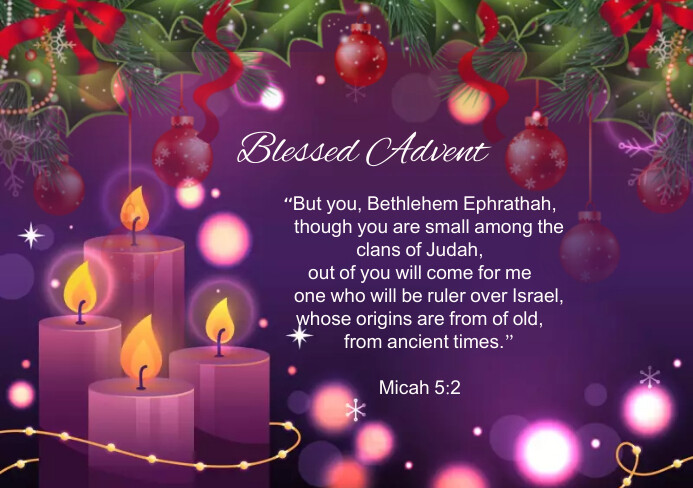 Copy of MICAH 5:2 ADVENT CELEBRATIONS POSTER FLYER | PosterMyWall