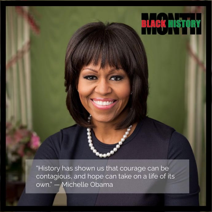 Michelle Obama - Black History Month Template | PosterMyWall