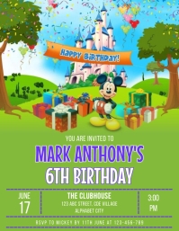 MINNIE MOUSE BIRTHDAY INVITATIONS Template | PosterMyWall
