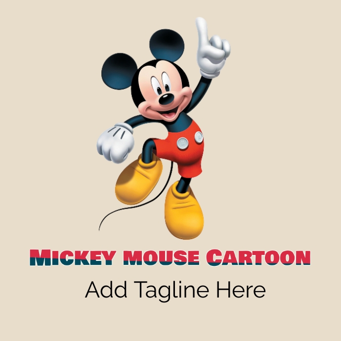 Mickey mouse Cartoon Template | PosterMyWall
