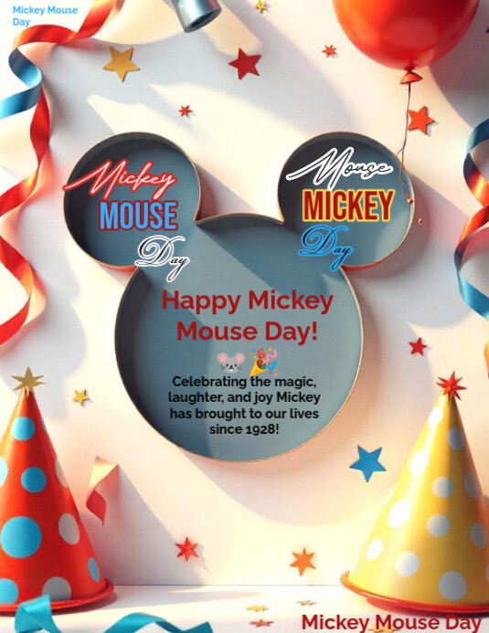 Plantilla de Mickey Mouse Day | PosterMyWall