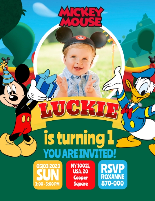 Mickey Mouse Template | PosterMyWall