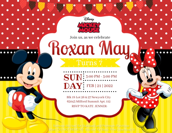 Mickey Mouse Template | PosterMyWall