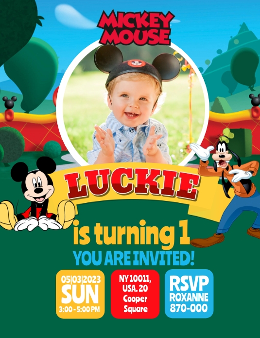 Mickey Mouse Template | PosterMyWall