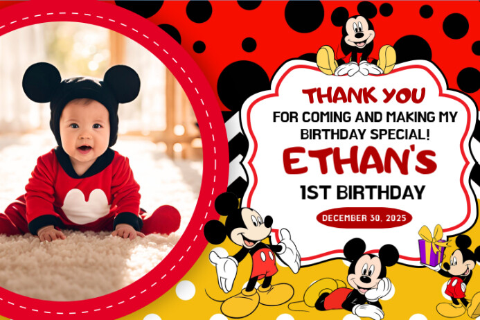 Mickey Mouse Ref Magnet Layout Template | PosterMyWall