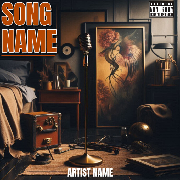 Microphone mixtape cover Template | PosterMyWall