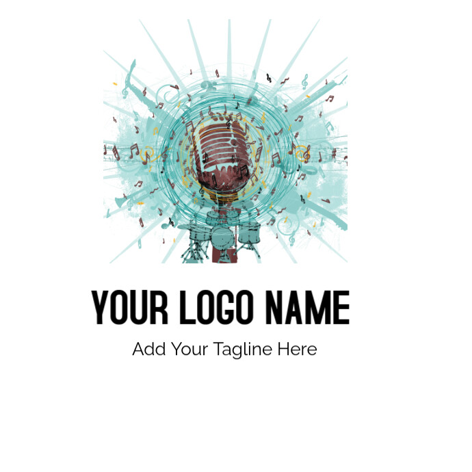 Microphone Music, Microphone Music Logo Template | PosterMyWall