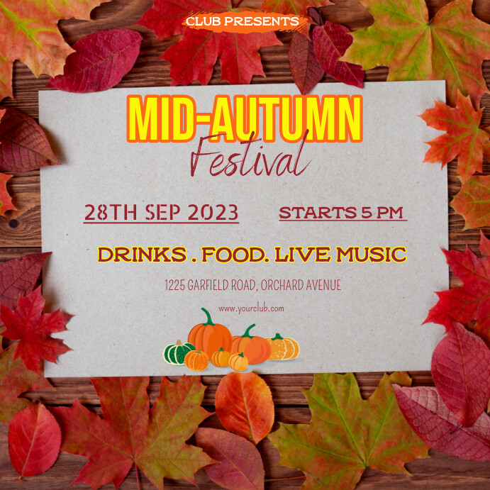 mid autumn festival invitation template | PosterMyWall